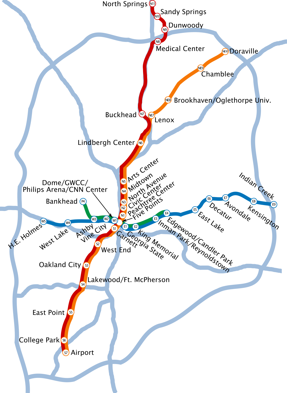 ملف:MARTA Rail Map.svg - المعرفة
