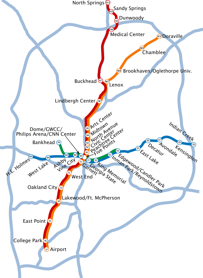 ملف:MARTA Rail Map.svg - المعرفة