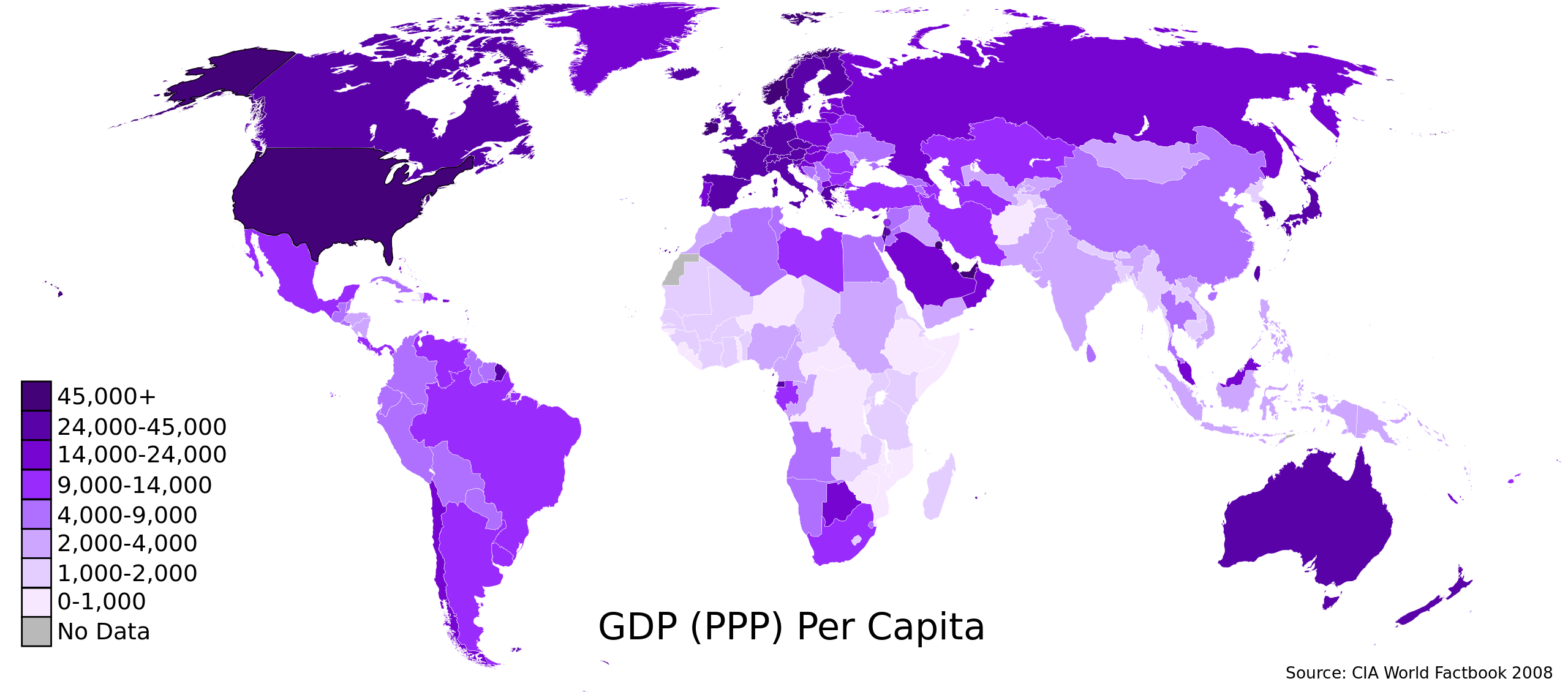 ملف:GDP PPP Per Capita Worldmap 2008 CIA Factbook.svg - المعرفة