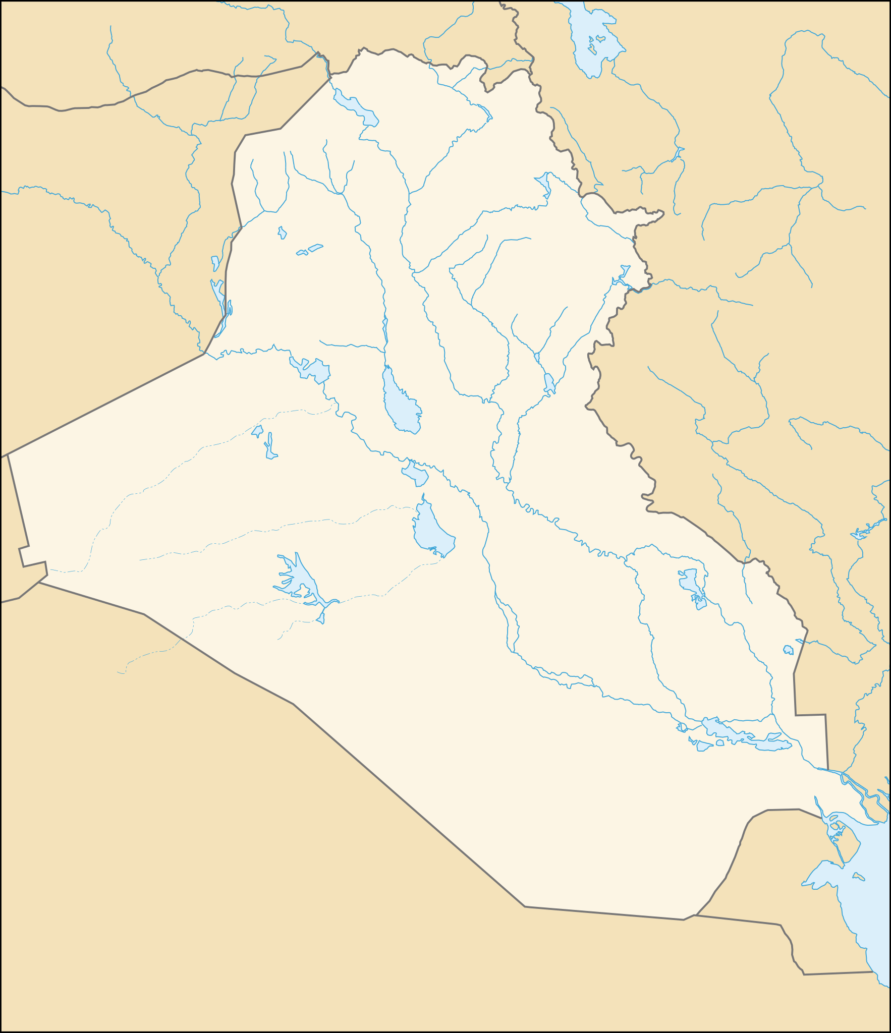 ملف:Iraq map blank.svg - المعرفة