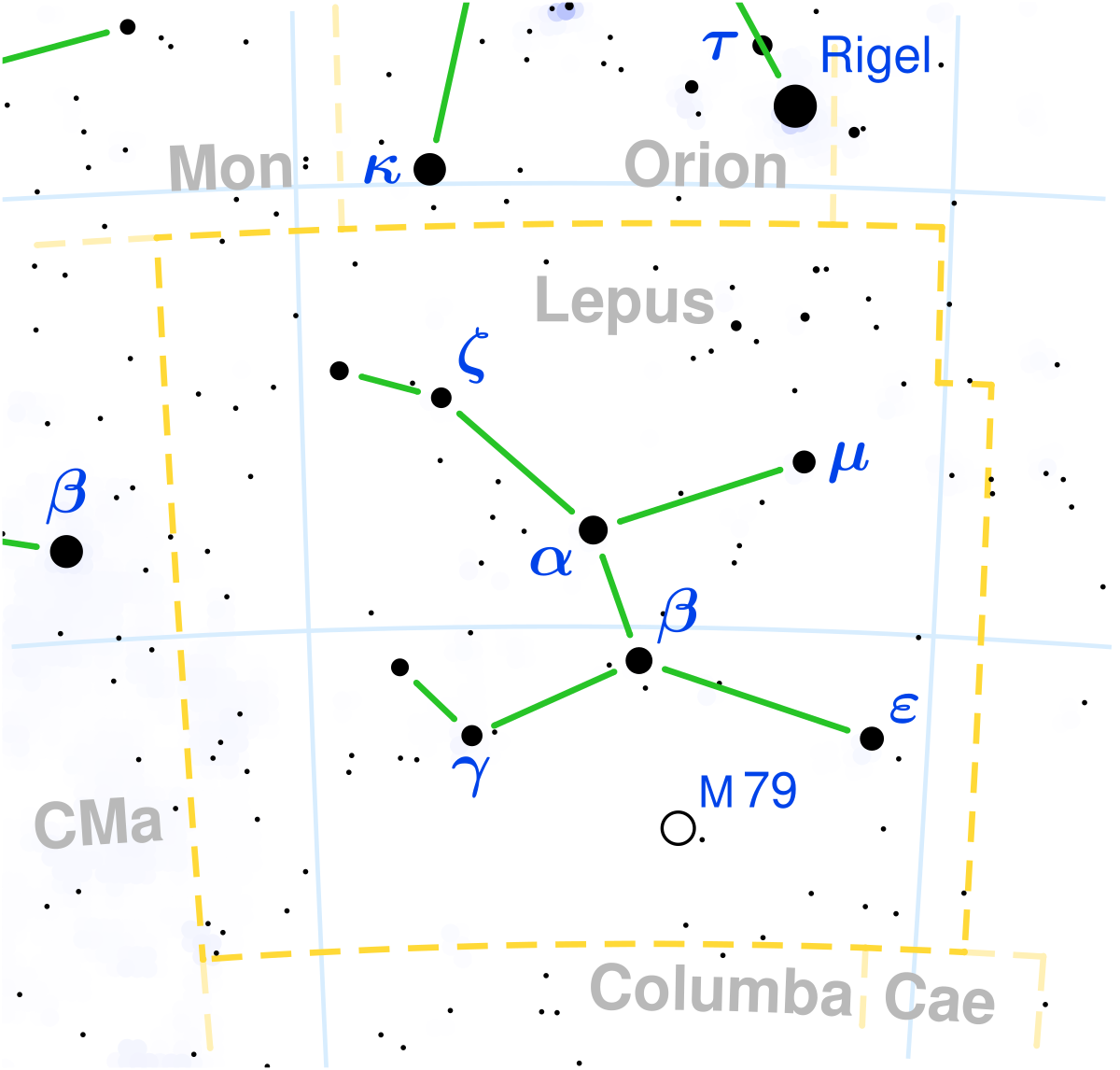 ملف:Lepus constellation map.svg - المعرفة