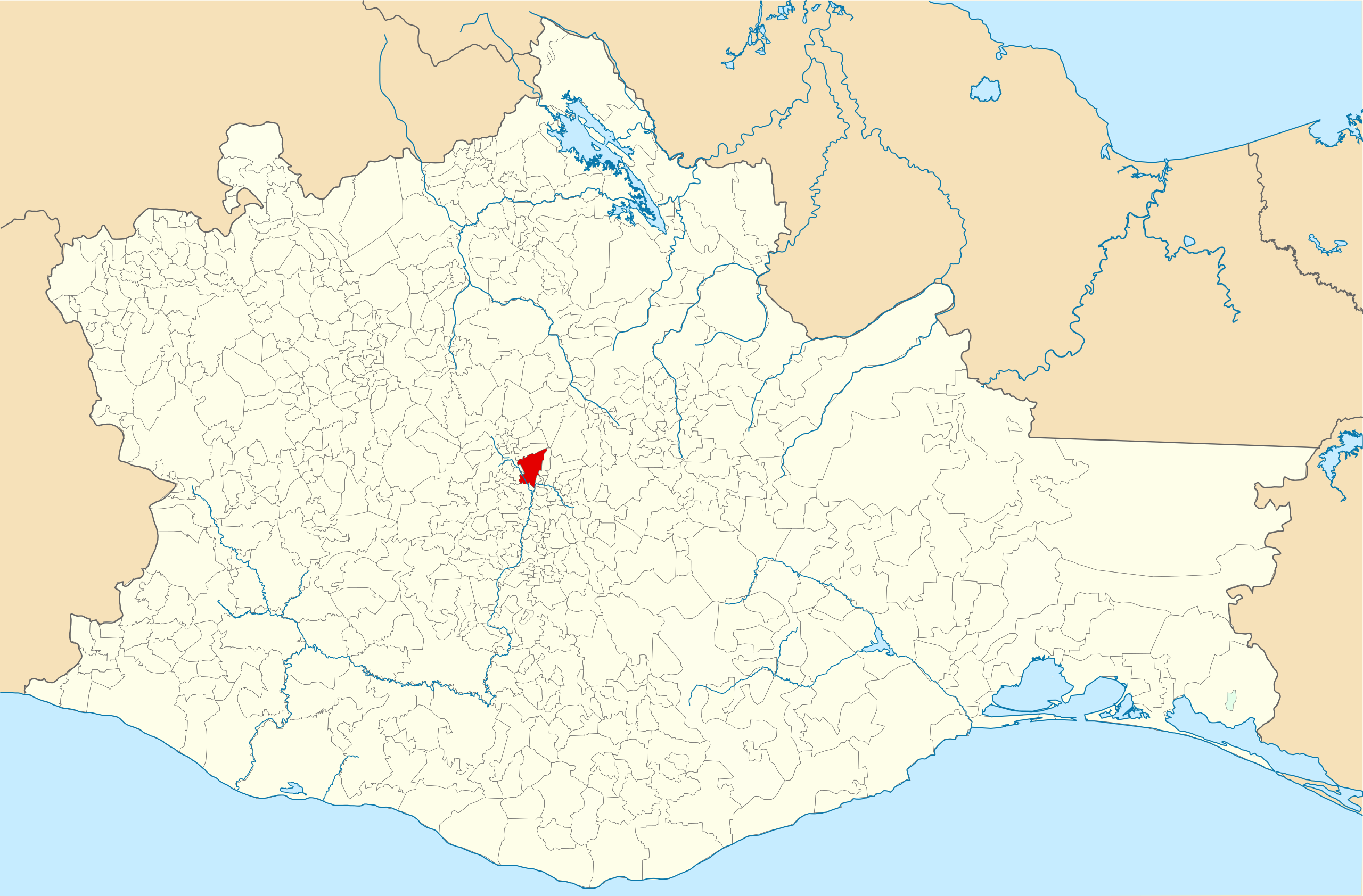 ملف:Mexico Oaxaca Oaxaca location map.svg - المعرفة