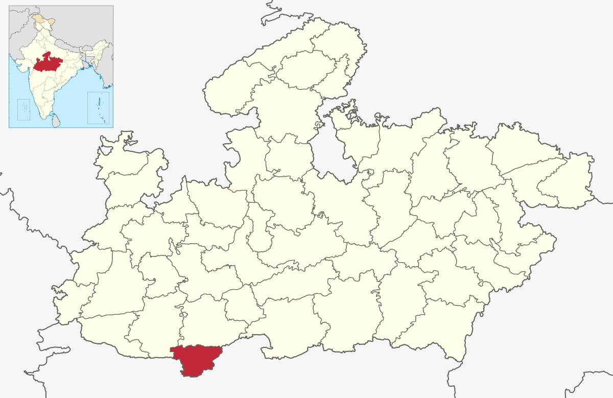 ملف:MP Burhanpur district map.svg - المعرفة