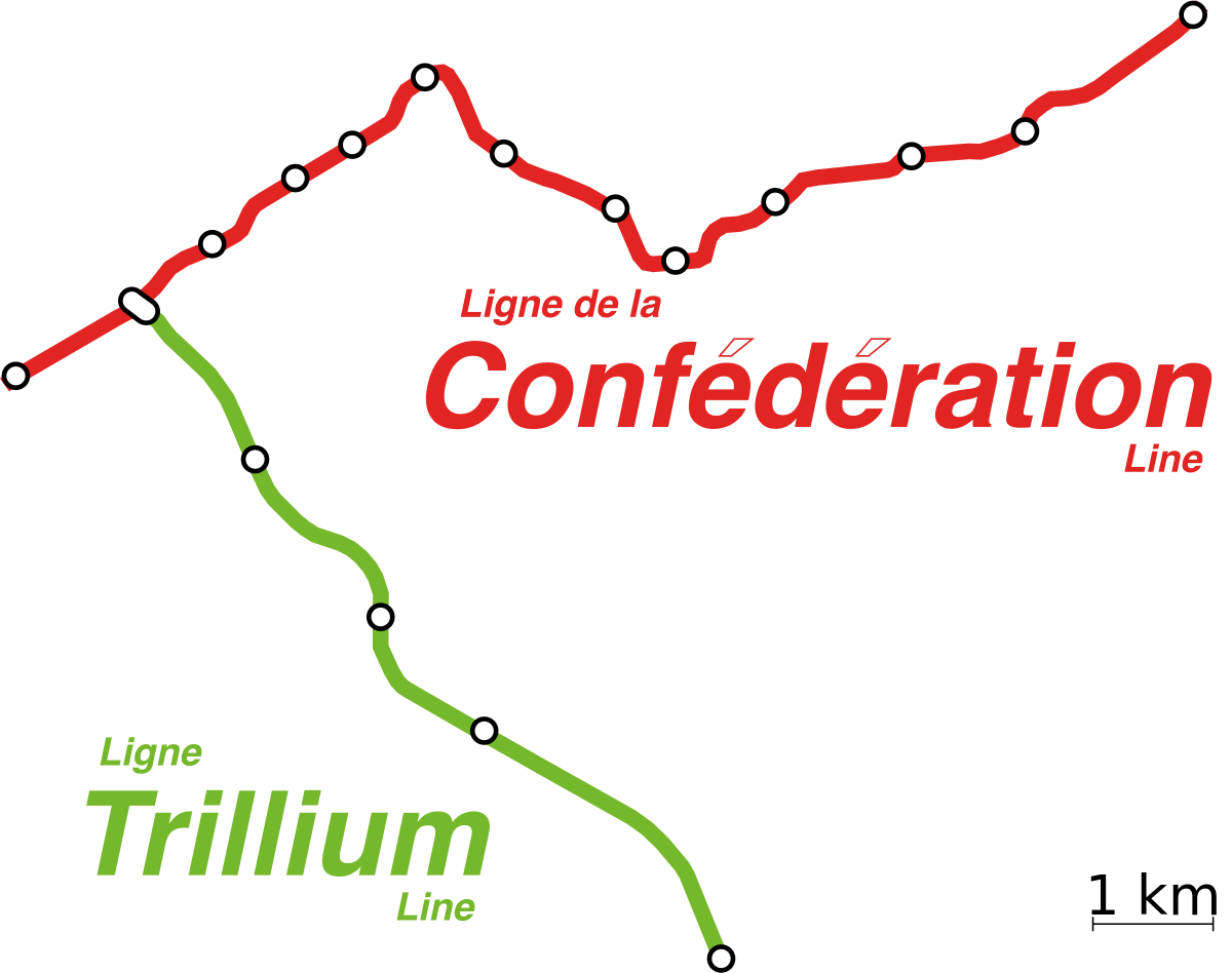 ملف:O-Train map true2scale small.svg - المعرفة