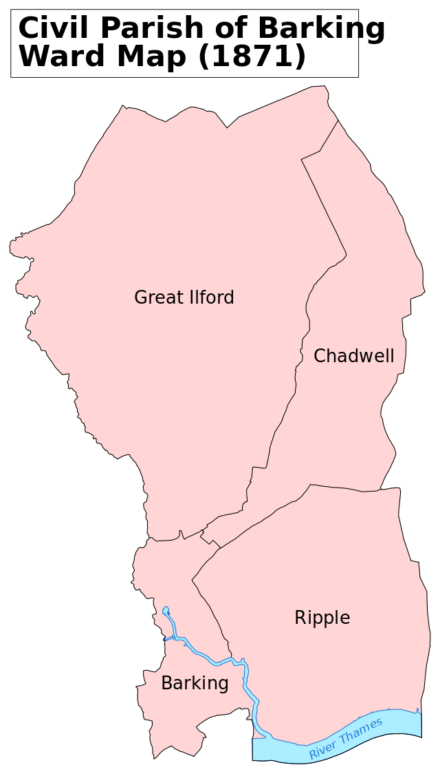 ملف:Barking CP Ward Map 1871.svg - المعرفة