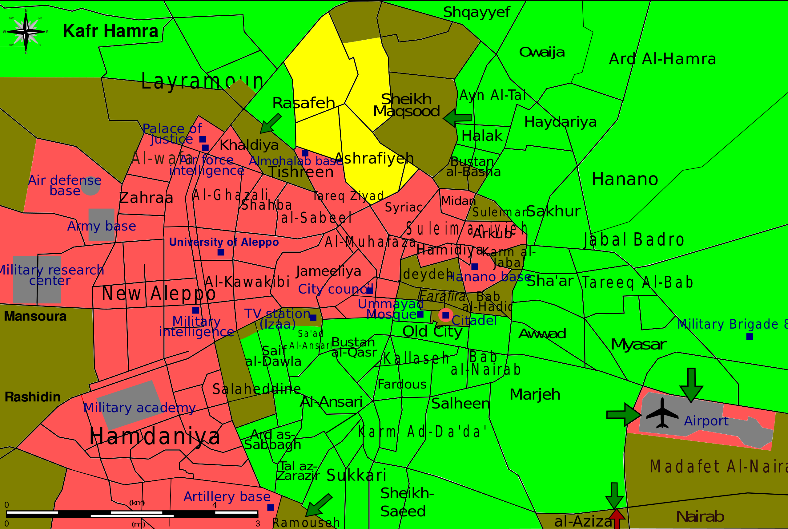 ملف:Battle of Aleppo map.svg - المعرفة