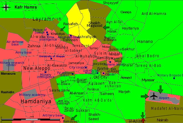 ملف:Battle of Aleppo map.svg - المعرفة