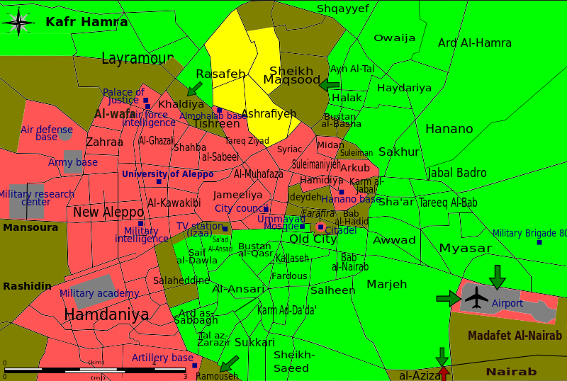 ملف:Battle of Aleppo map.svg - المعرفة