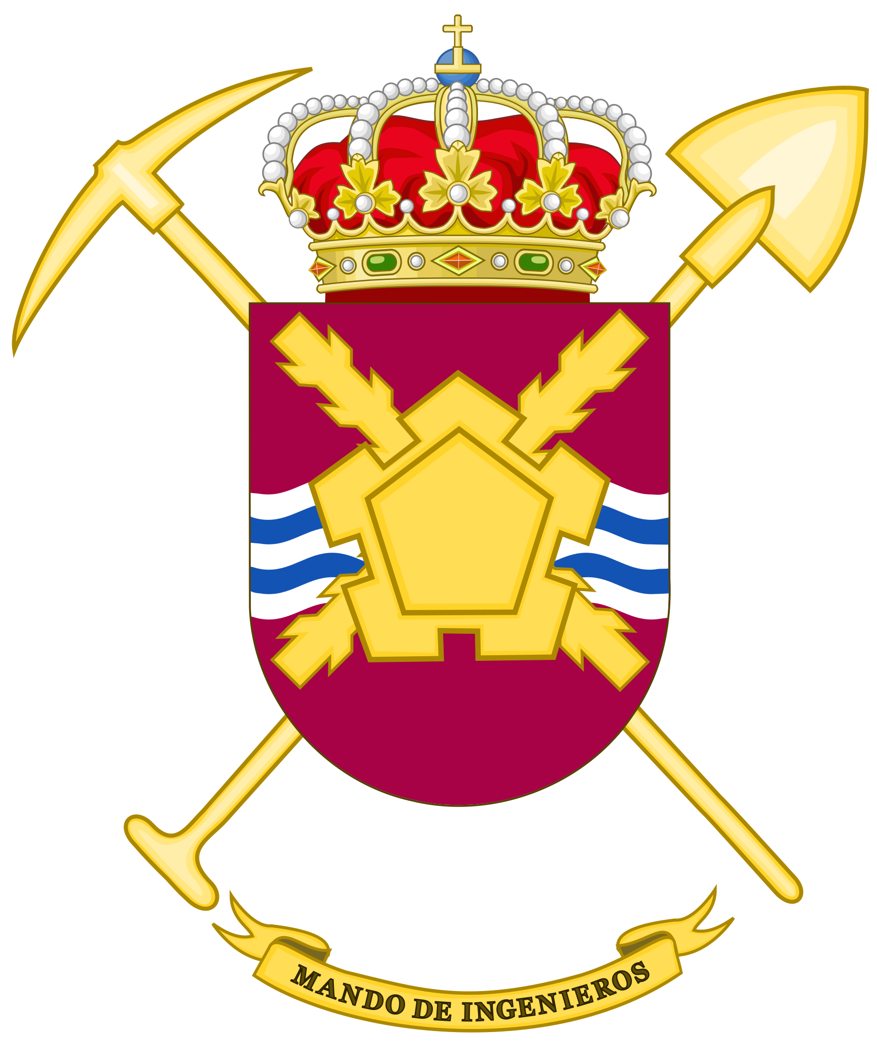 ملف:Coat of Arms of the Spanish Army Engineer Command.svg - المعرفة