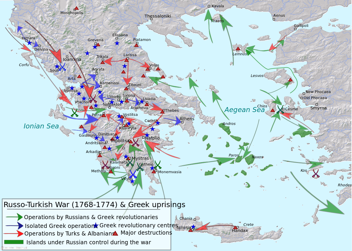 ملف:Map of the Russo-Turkish War (1768–1774) and Orlov Revolt (1770 ...
