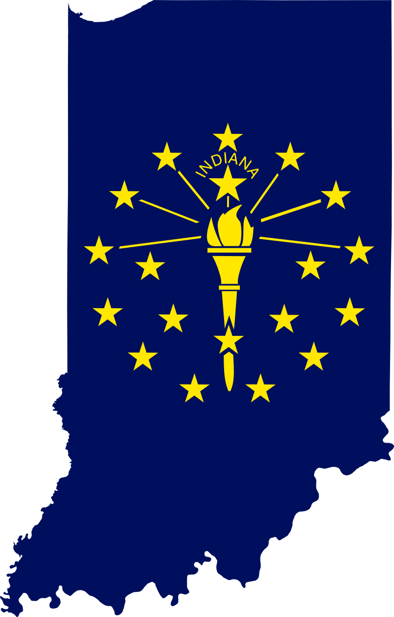 ملف:Flag map of Indiana.svg - المعرفة