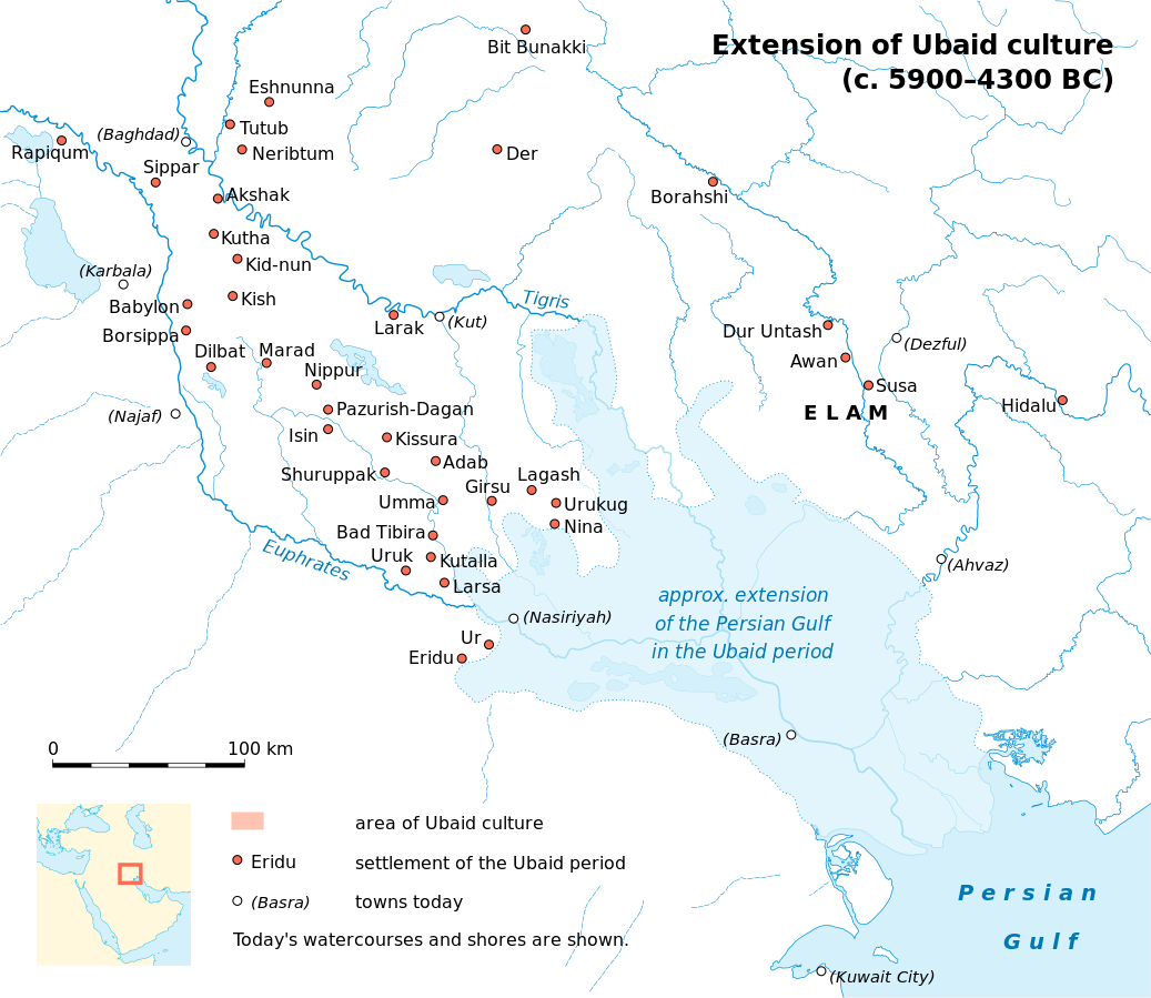 ملف:Map Ubaid culture-en.svg - المعرفة