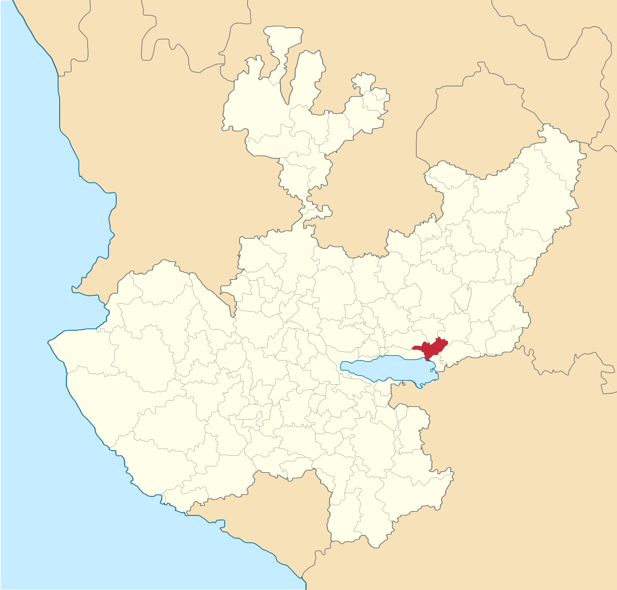 ملف:Mexico Jalisco Ocotlan location map.svg - المعرفة