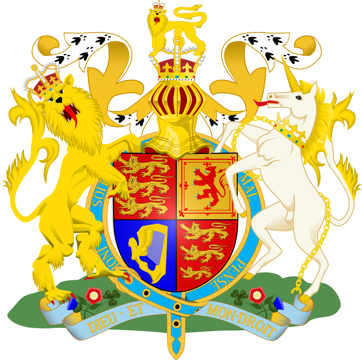 ملف:UK Royal Coat of Arms.svg - المعرفة