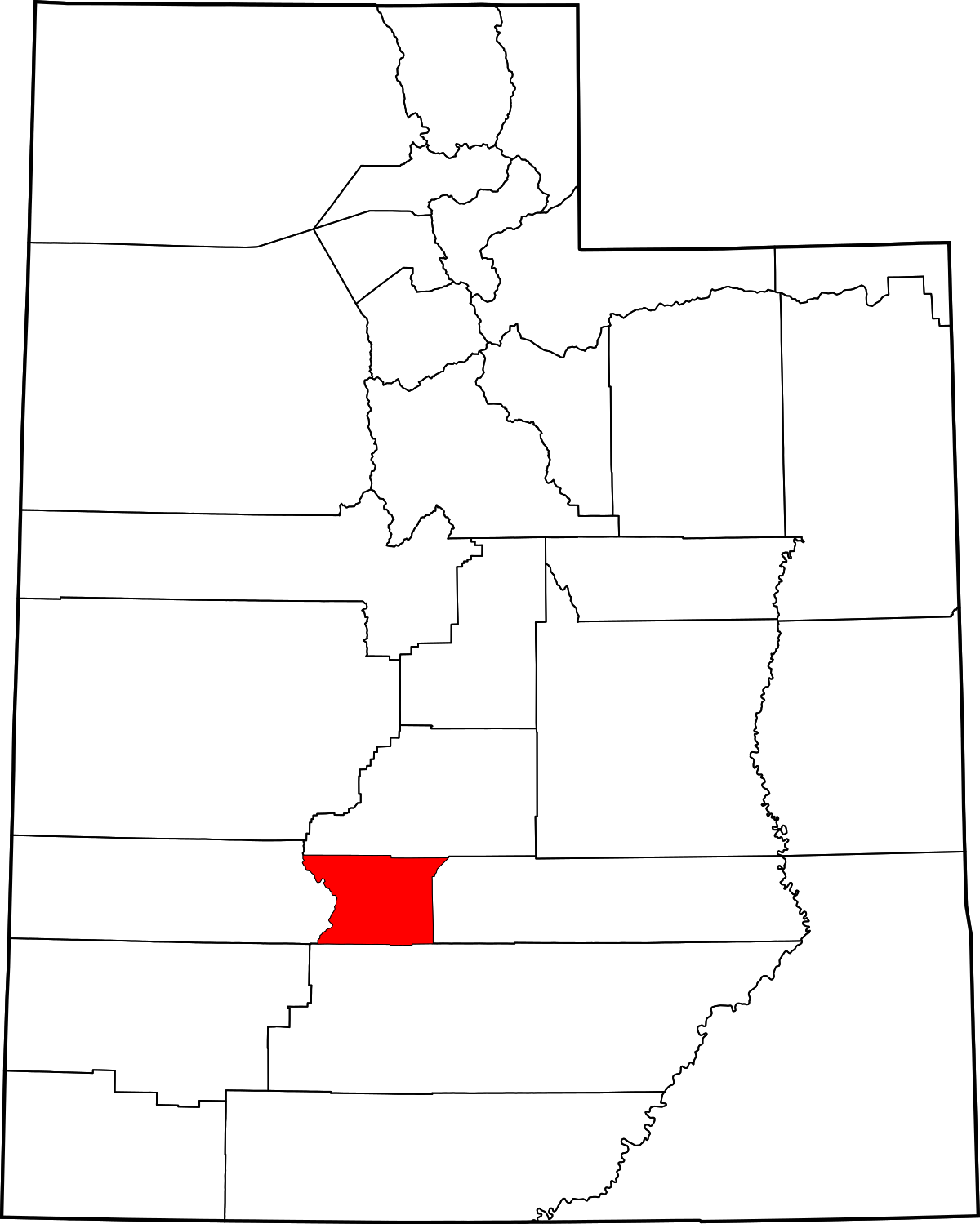 ملف:Map of Utah highlighting Piute County.svg - المعرفة