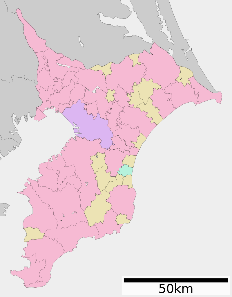 ملف:Map of Chiba Prefecture Ja.svg - المعرفة