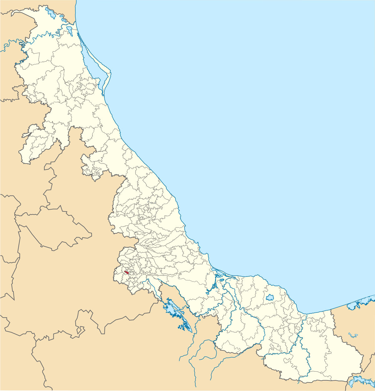 ملف:Mexico Veracruz Camerino Z. Mendoza location map.svg - المعرفة