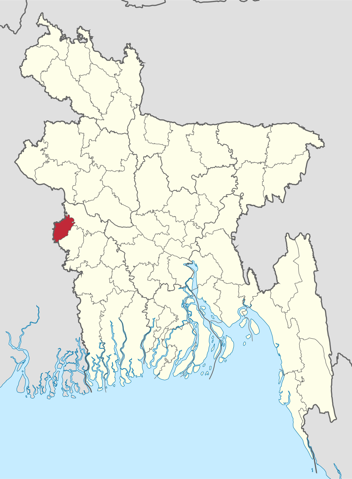 ملف:BD Meherpur District locator map.svg - المعرفة