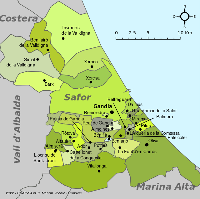ملف:Mapa de la Safor.svg - المعرفة