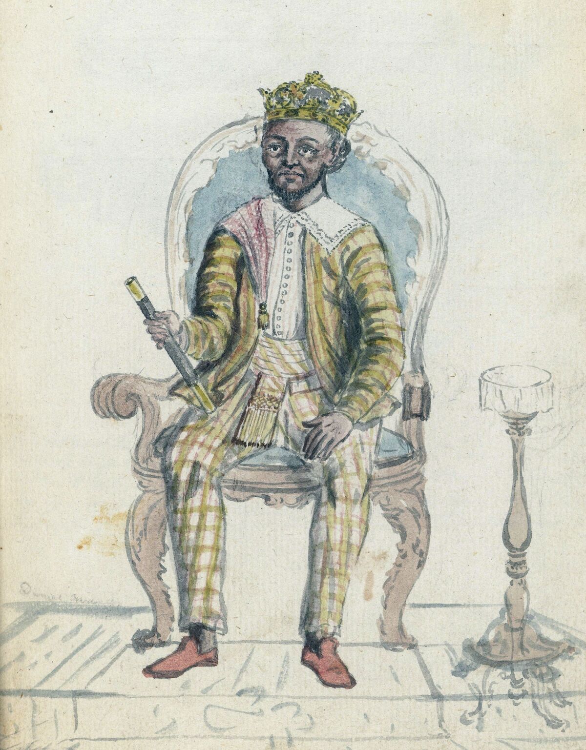 ملف:Sri Rajadhi Raja Sinha, King of Kandy, on his throne.jpg - المعرفة
