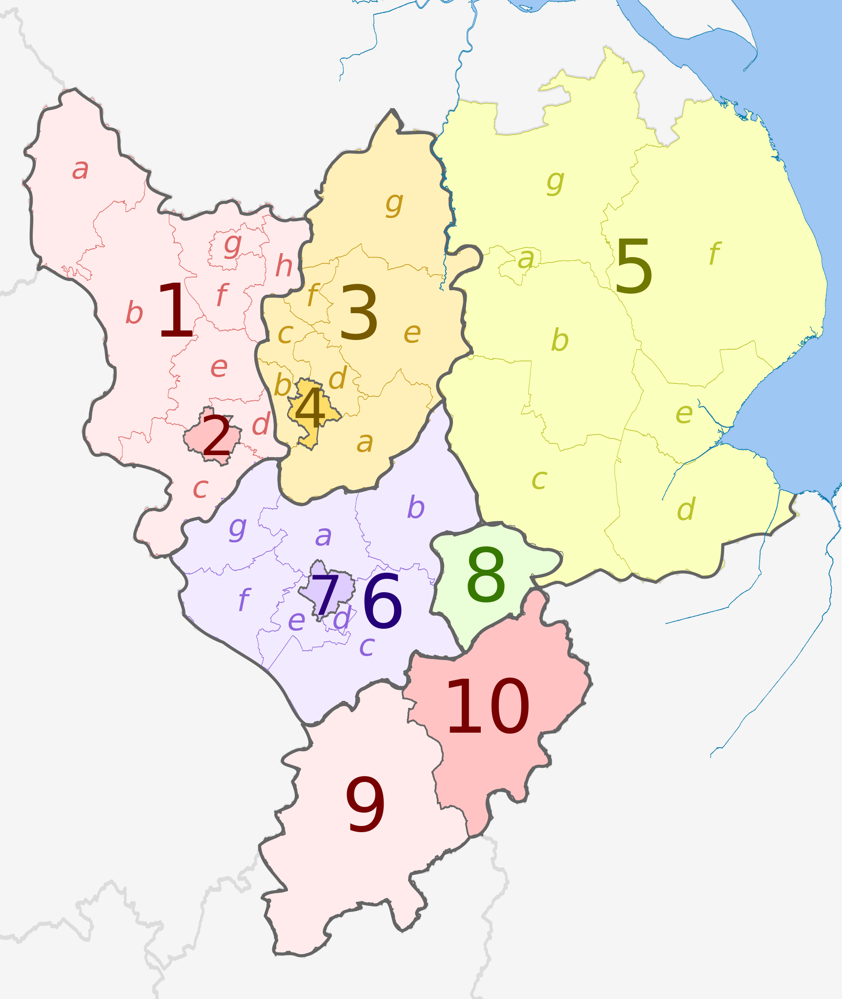 ملف:East Midlands counties 2021 map.svg - المعرفة
