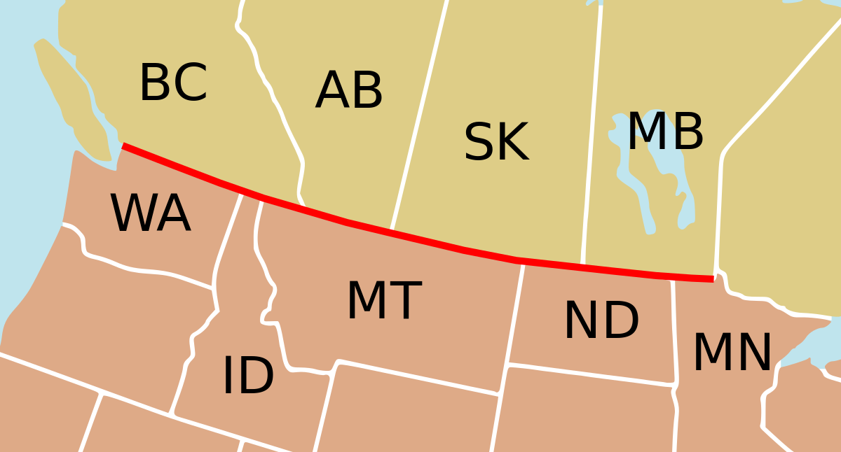 ملف:49th parallel US Canada border.svg - المعرفة