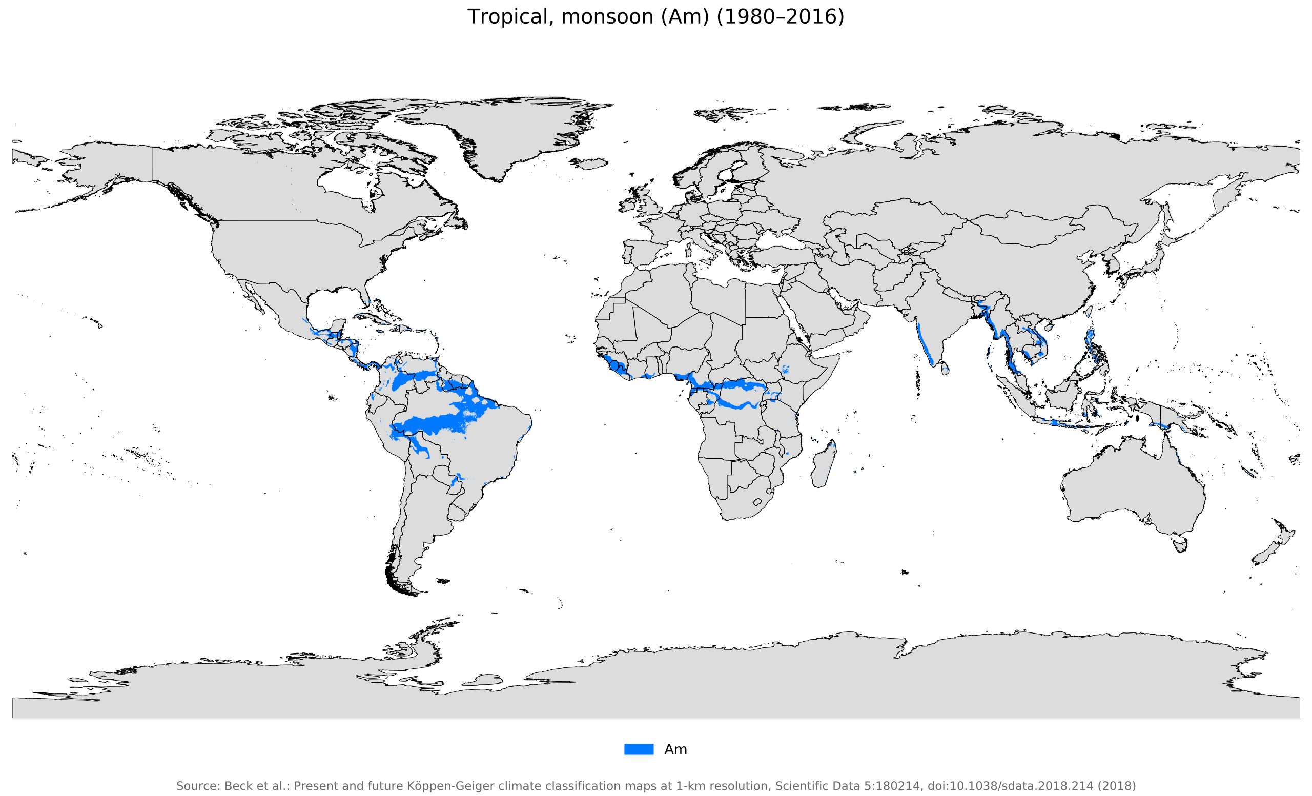 ملف:Koppen-Geiger Map Am present.svg - المعرفة