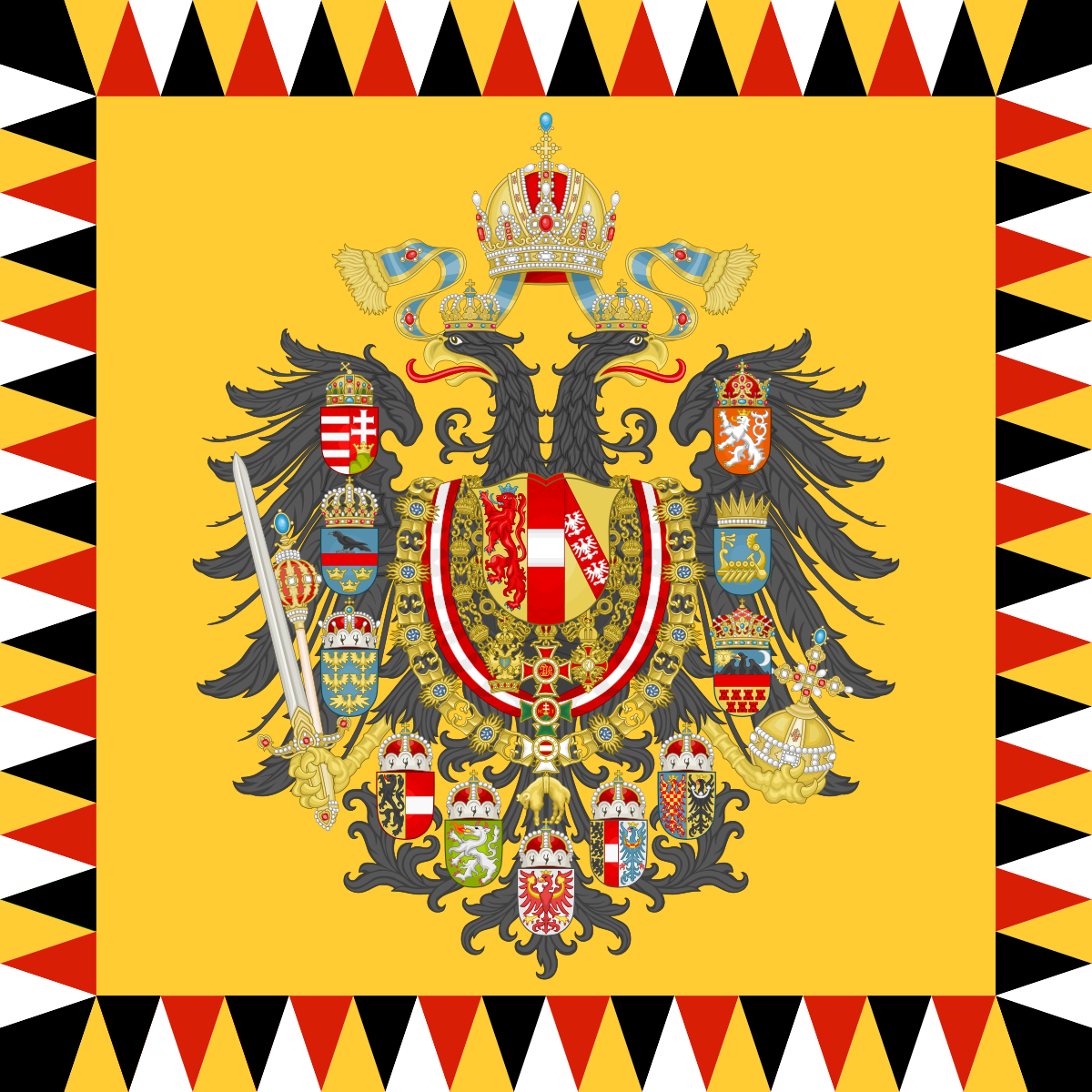 ملف:Austrian Imperial Standard - Infantry pattern mix early 19th ...