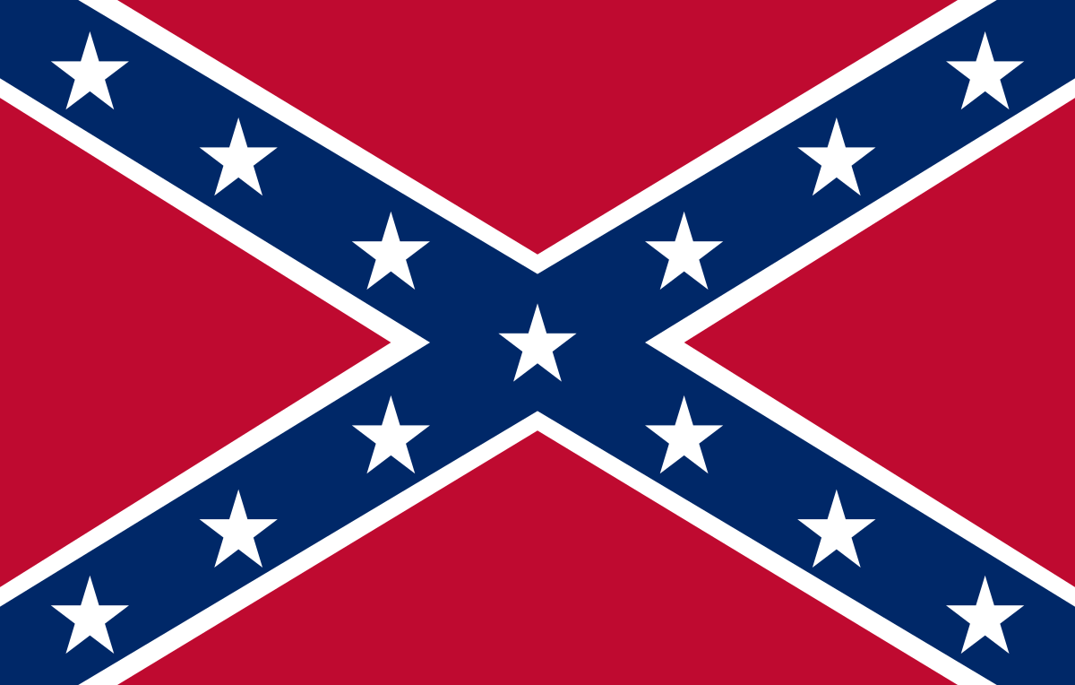 ملف:Confederate Rebel Flag.svg - المعرفة