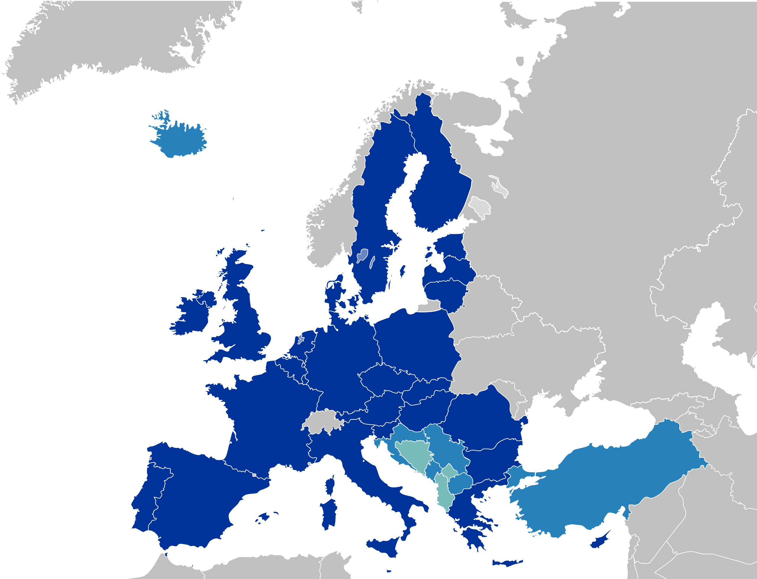 ملف:EU27-candidate countries map.svg - المعرفة