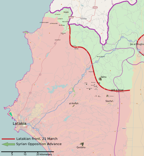 ملف:2014 Latakia Offensive Map.svg - المعرفة