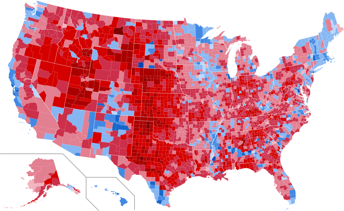ملف:2004 United States presidential election results map by county.svg ...