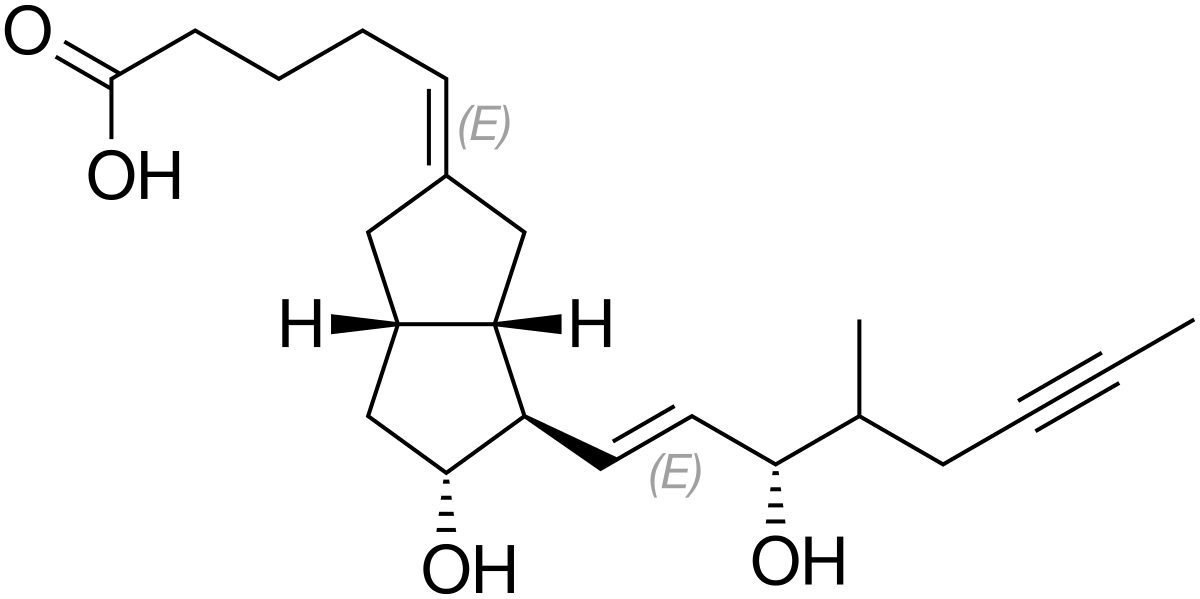 ملف:Iloprost 2D structure.svg - المعرفة