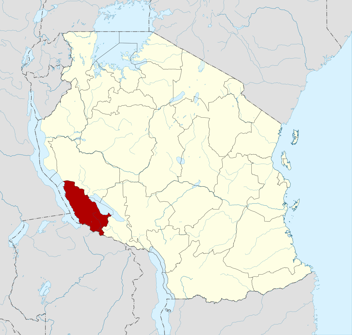 ملف:Tanzania Rukwa location map.svg - المعرفة