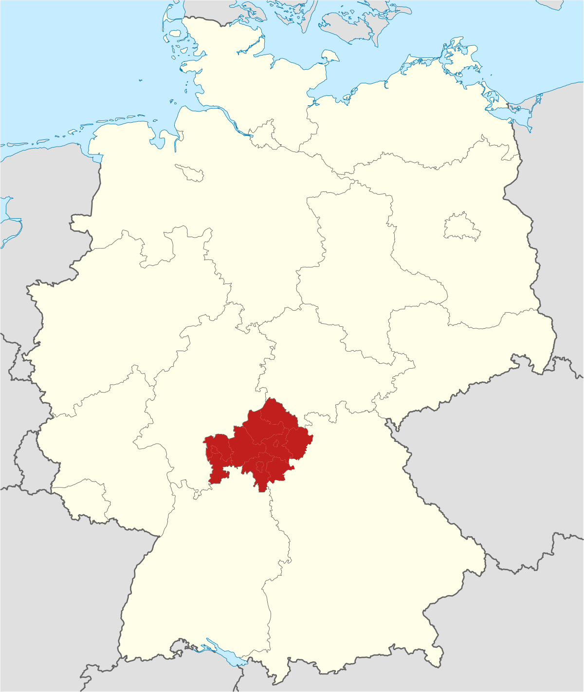 ملف:Locator map Unterfranken in Germany.svg - المعرفة