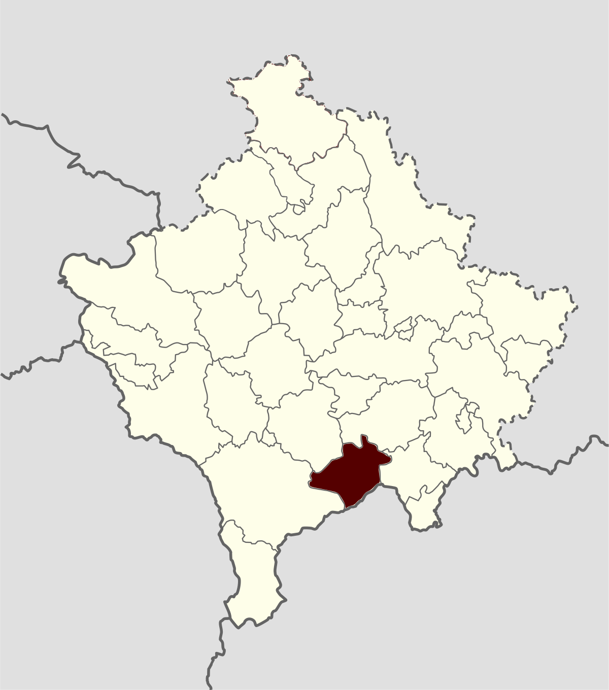 ملف:Municipalities of Kosovo Štrpce.svg - المعرفة