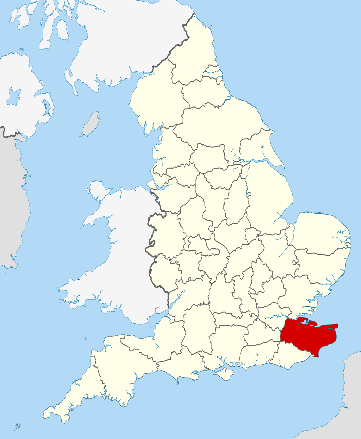 ملف:Kent UK locator map 2010.svg - المعرفة