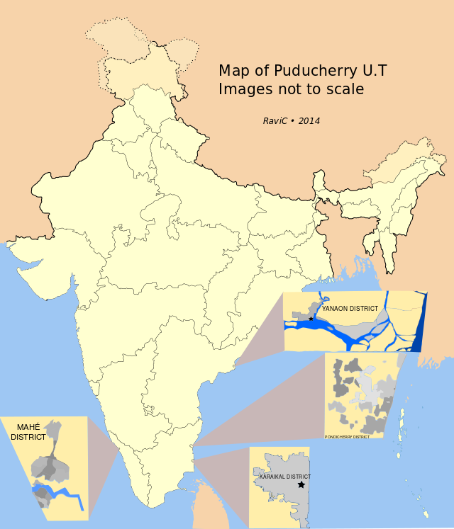 ملف:Puducherry Map.svg - المعرفة
