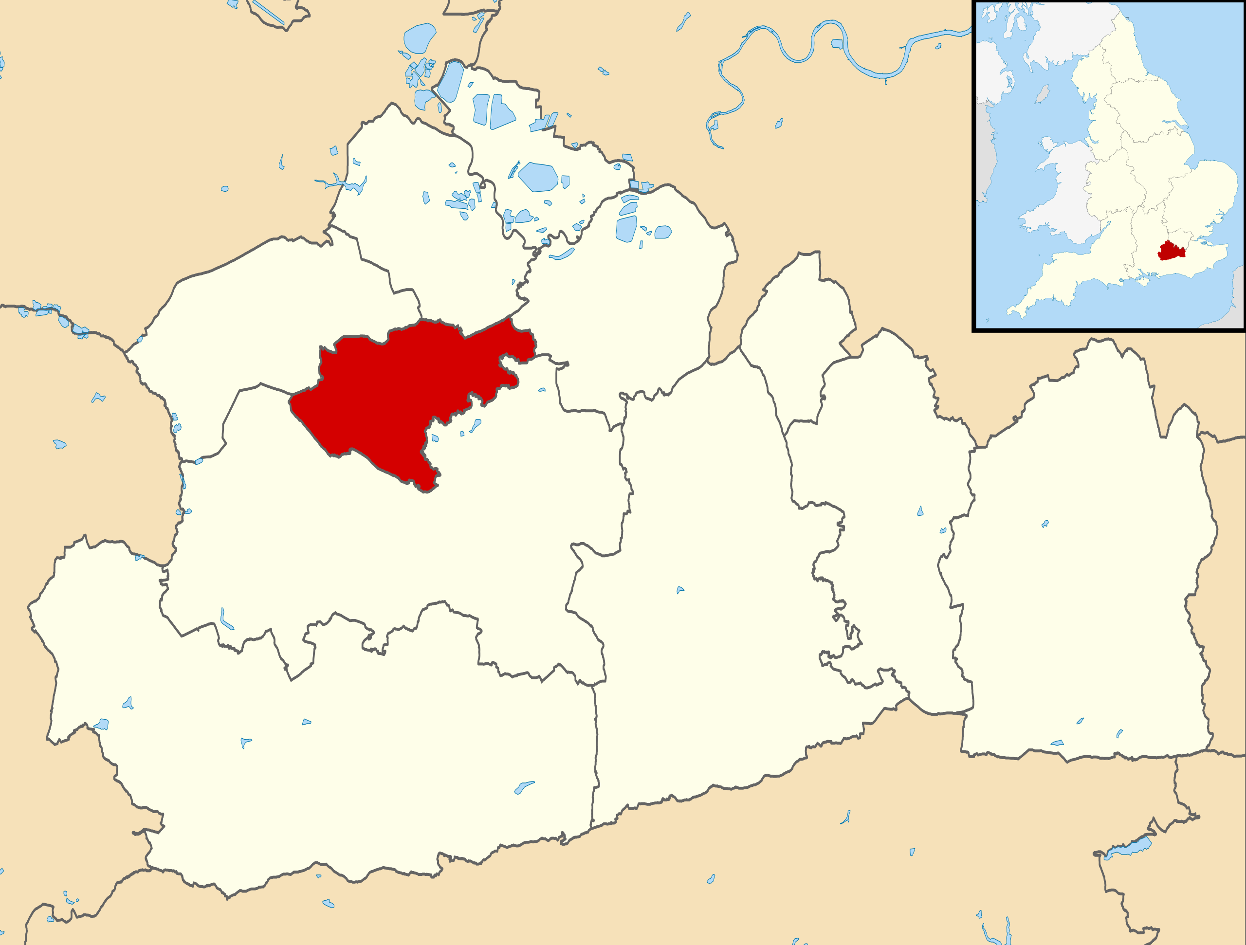 ملف:Woking UK locator map.svg - المعرفة