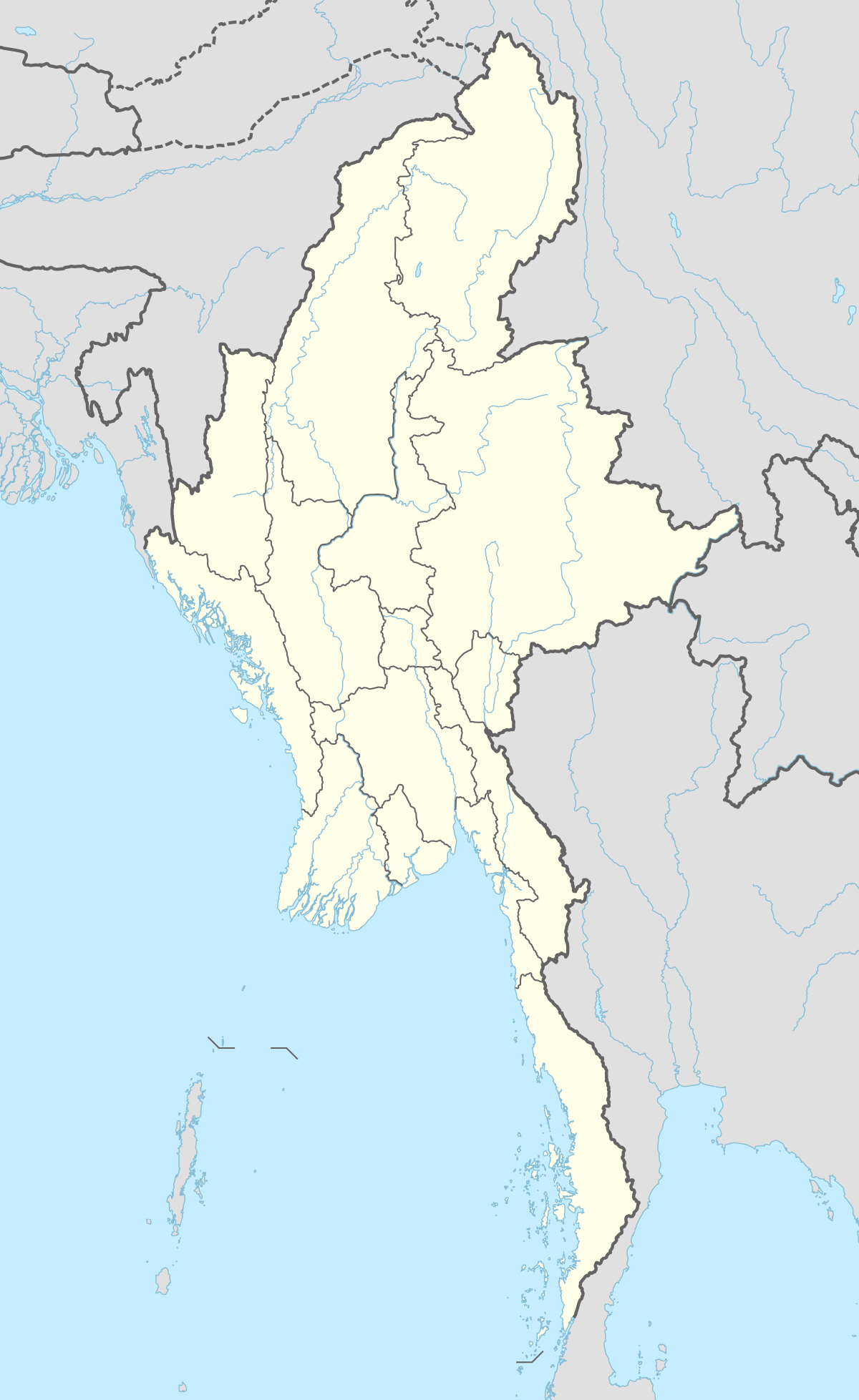 ملف:Myanmar adm location map.svg - المعرفة
