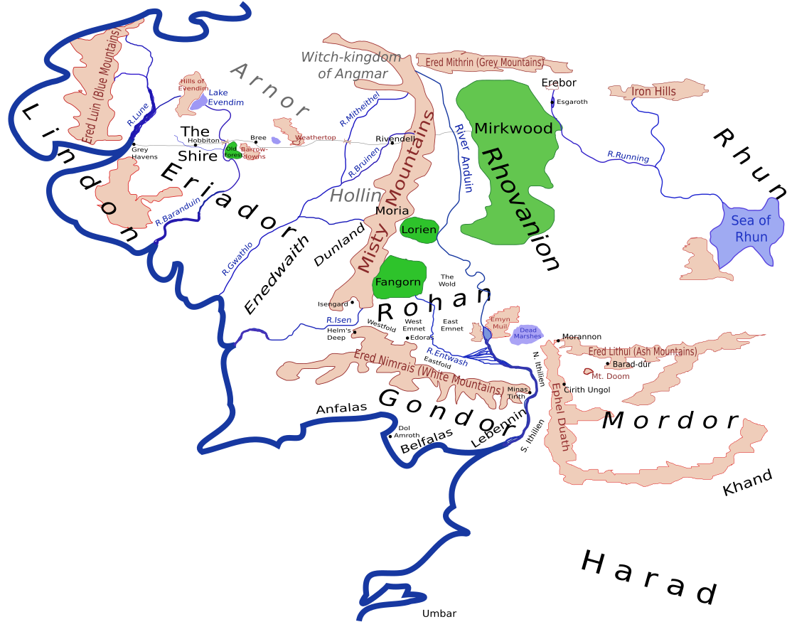 ملف:Sketch Map of Middle-earth.svg - المعرفة