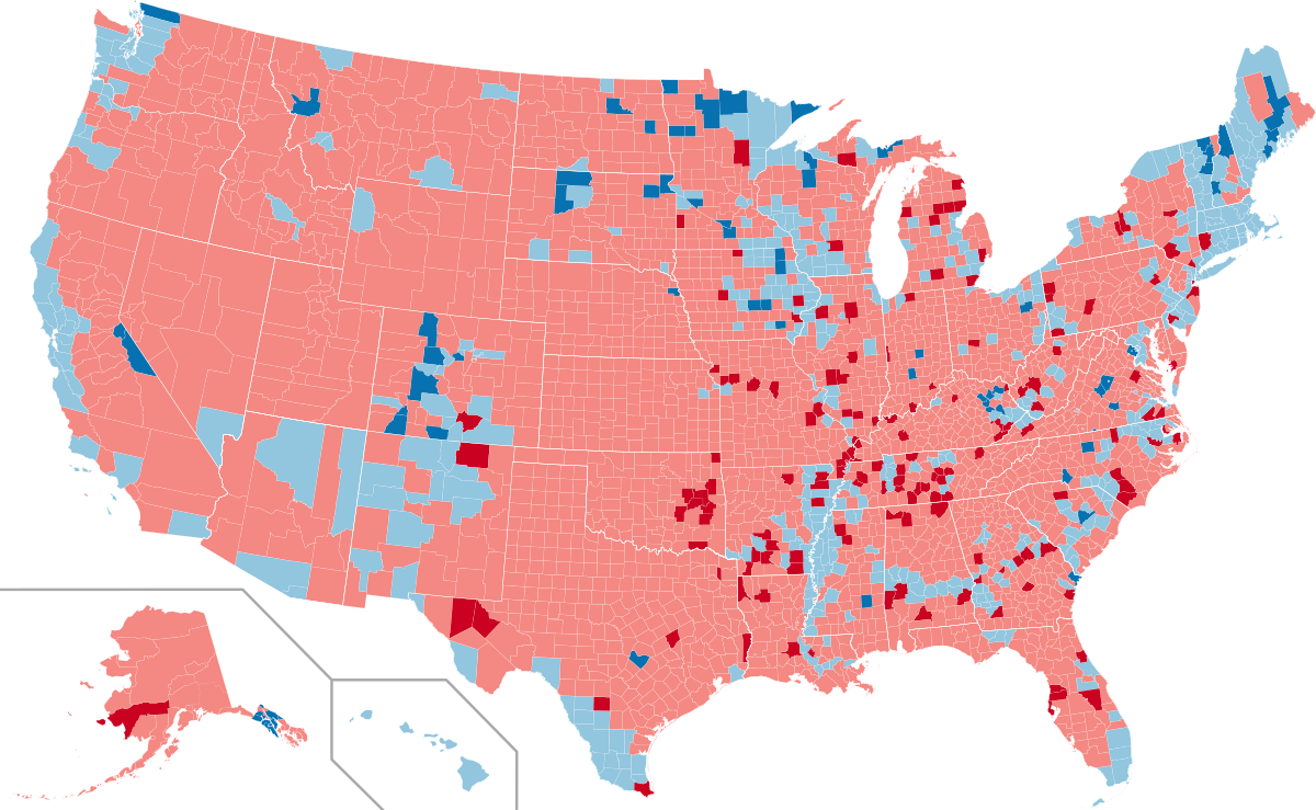 ملف:2004 Presidential Election by County Flips.svg - المعرفة