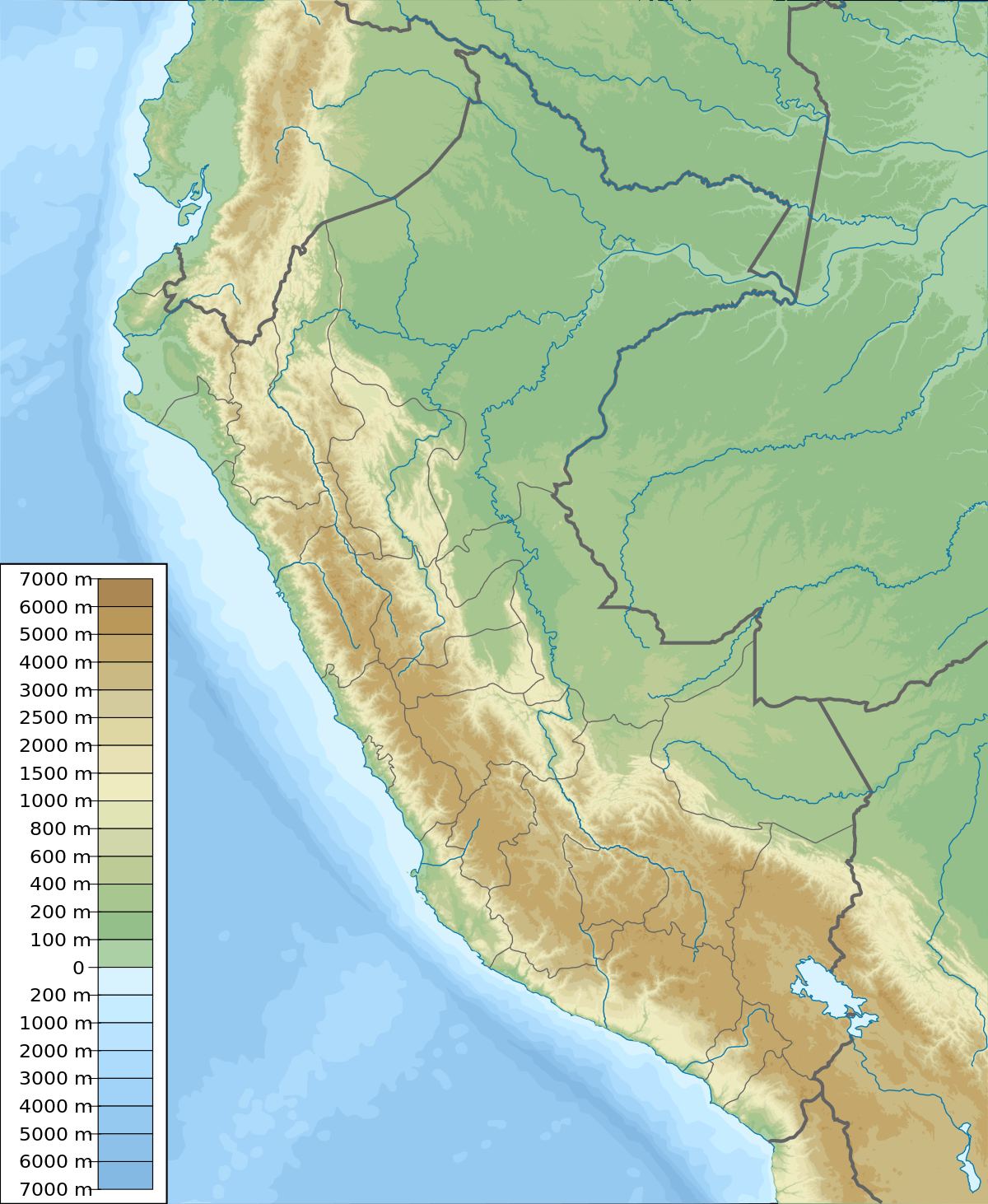 ملف:Peru physical map.svg - المعرفة