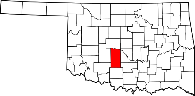 ملف:Map of Oklahoma highlighting Grady County.svg - المعرفة