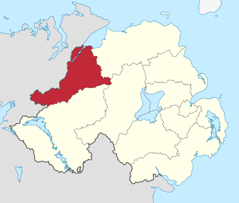 ملف:Derry and Strabane district in Northern Ireland.svg - المعرفة