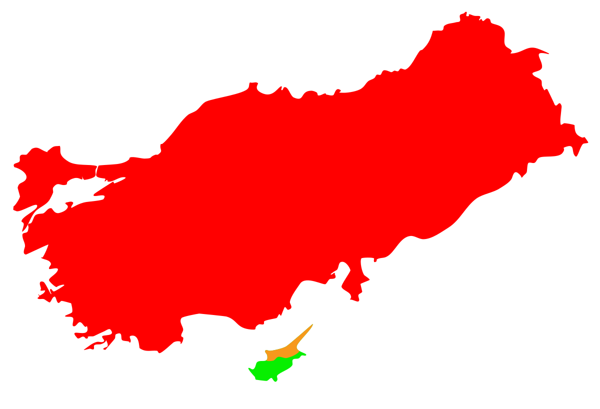 ملف:Map of Cyprus and Turkey.svg - المعرفة