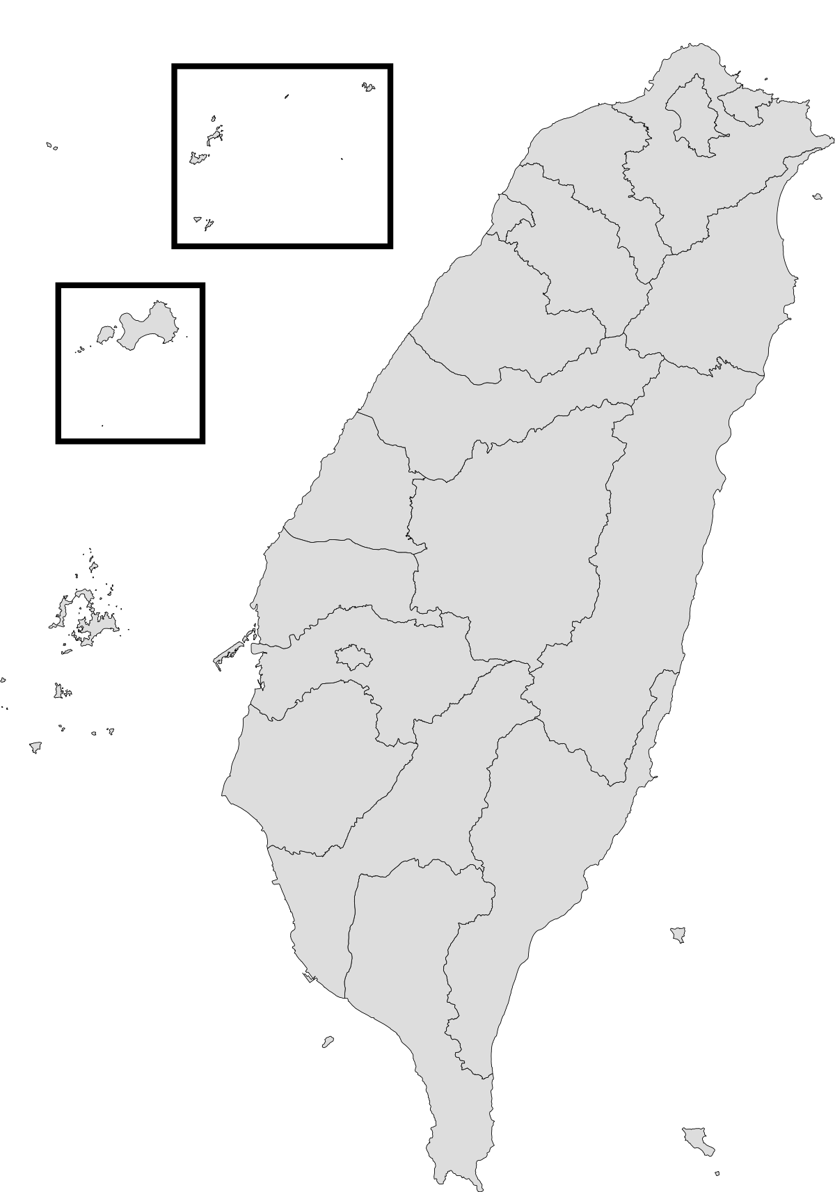 ملف:Blank Taiwan map.svg - المعرفة