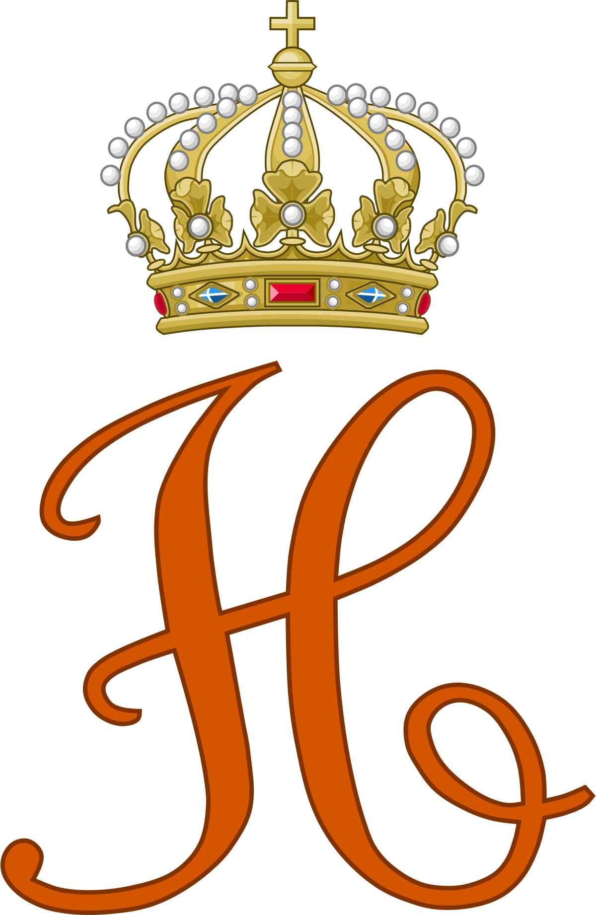 ملف:Royal Monogram of Prince Henry of the Netherlands.svg - المعرفة