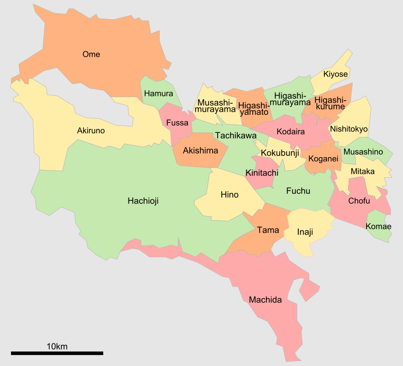 ملف:Western Tokyo map.svg - المعرفة