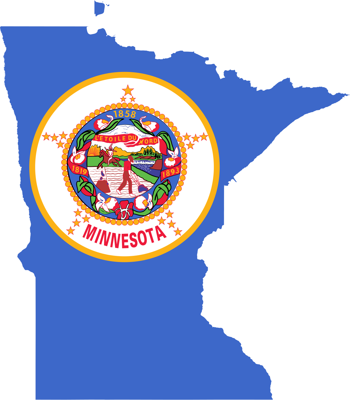 ملف:Flag map of Minnesota.svg - المعرفة